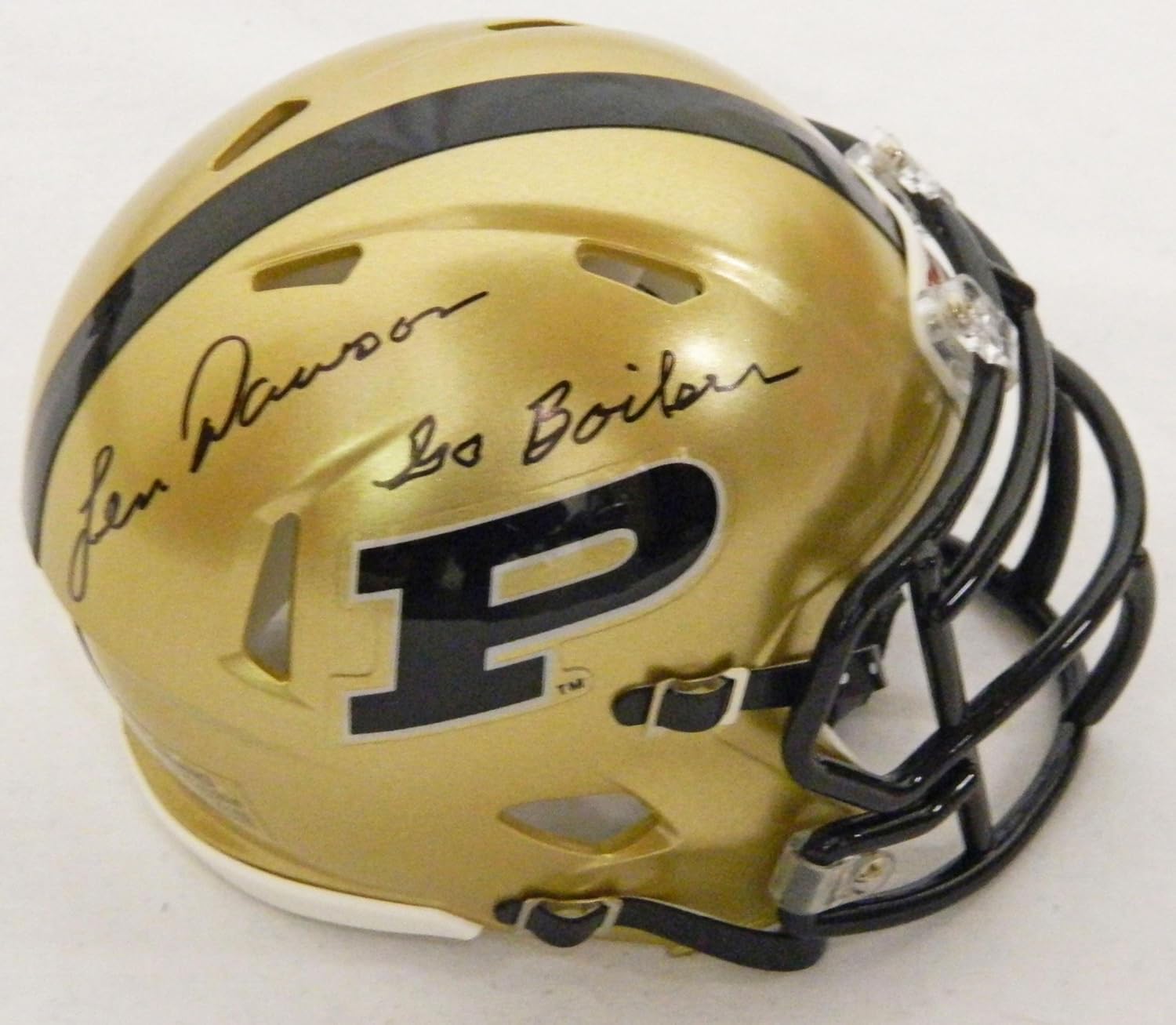 Amazon.com: Len Dawson Signed Purdue Boilermakers Riddell Speed Mini ...