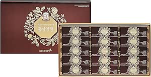 Amazon | 【公式 正官庄 海外ストア】レネッセ紅参羊羹(675g、45g×15) 公式紙袋付き6年根 高麗人参エキス 紅参 紅参濃縮液 紅参エキス ようかん 羊羹 スイーツ 和菓子 お ...