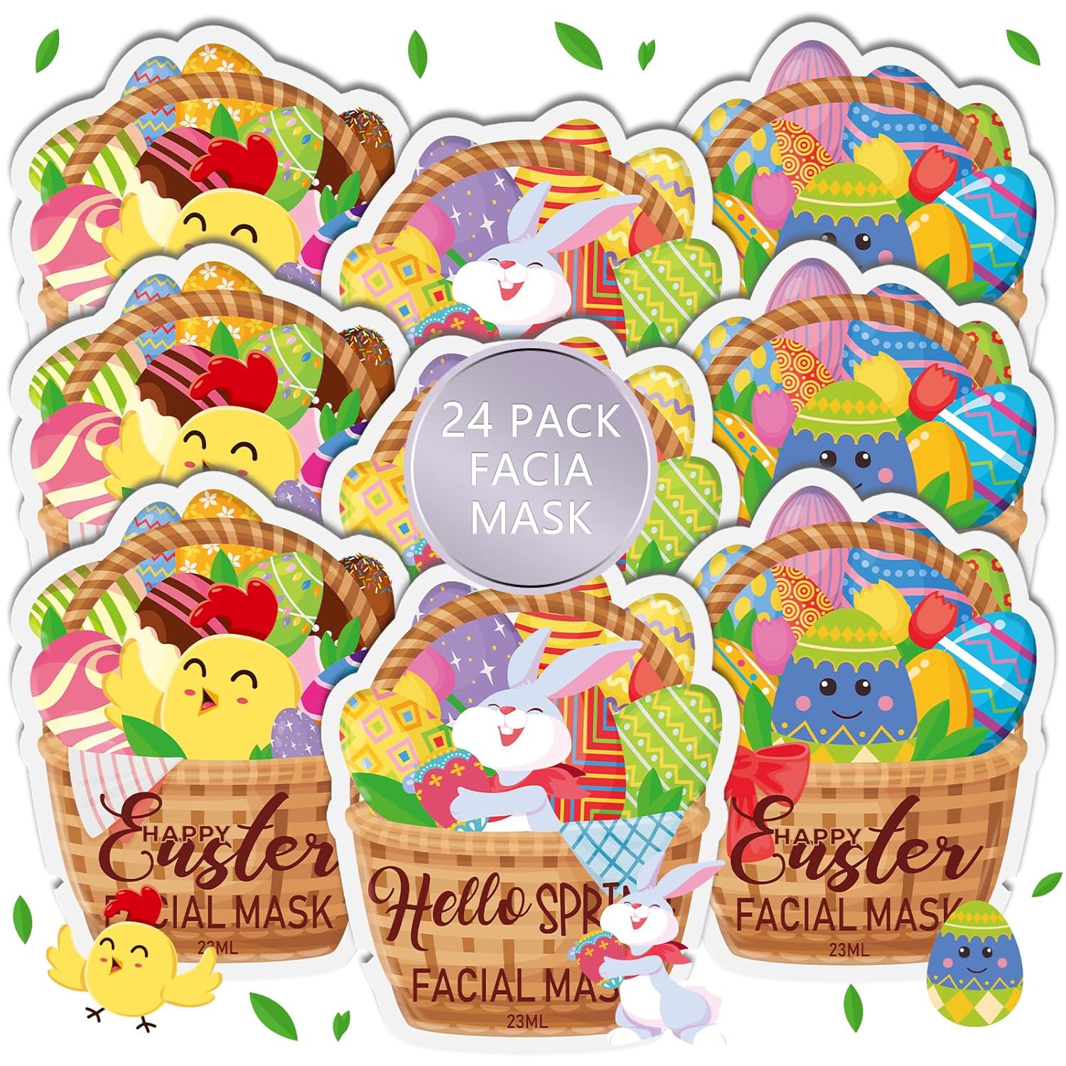 Amazon.com : Dimsile 24 Pcs Easter and Spring Holiday Facial Mask ...