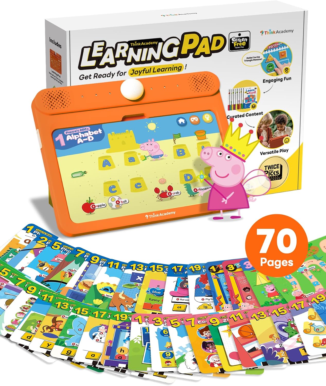 Amazon.com: Think Academy Kids Learning Pad - 70 Themes Educational ...
