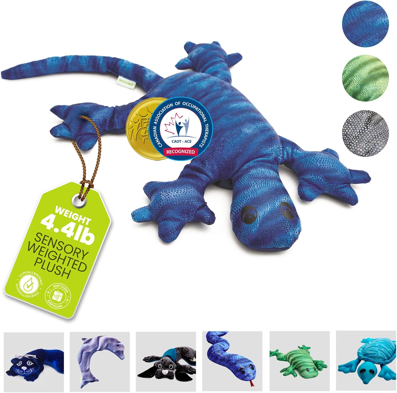 manimo Weighted Lizard Stuffed Animal for Kids & Adults - Stuffed ...