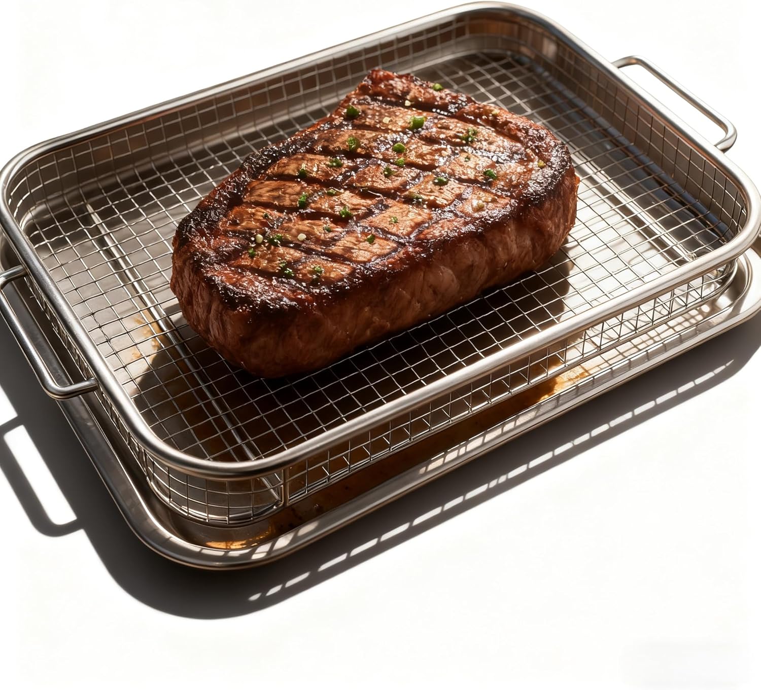 Amazon.com: Steak Resting Rack with Drip Tray, 16 x 12 in – Heavy-Duty ...
