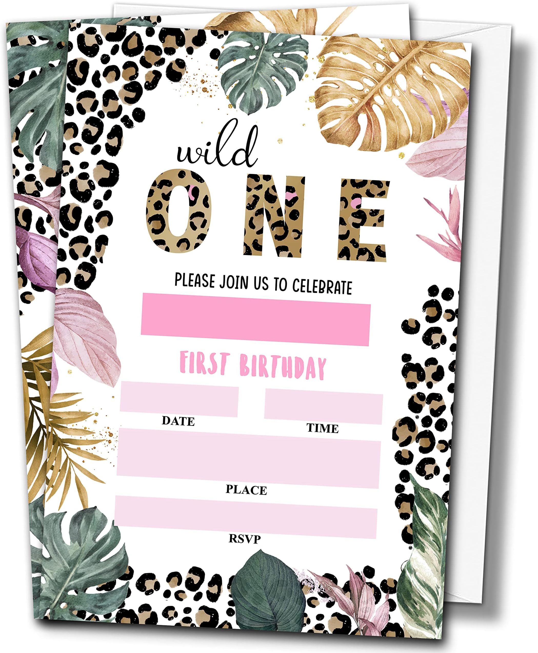 Amazon.com : Buildinest Wild One Birthday Party Invitations with ...