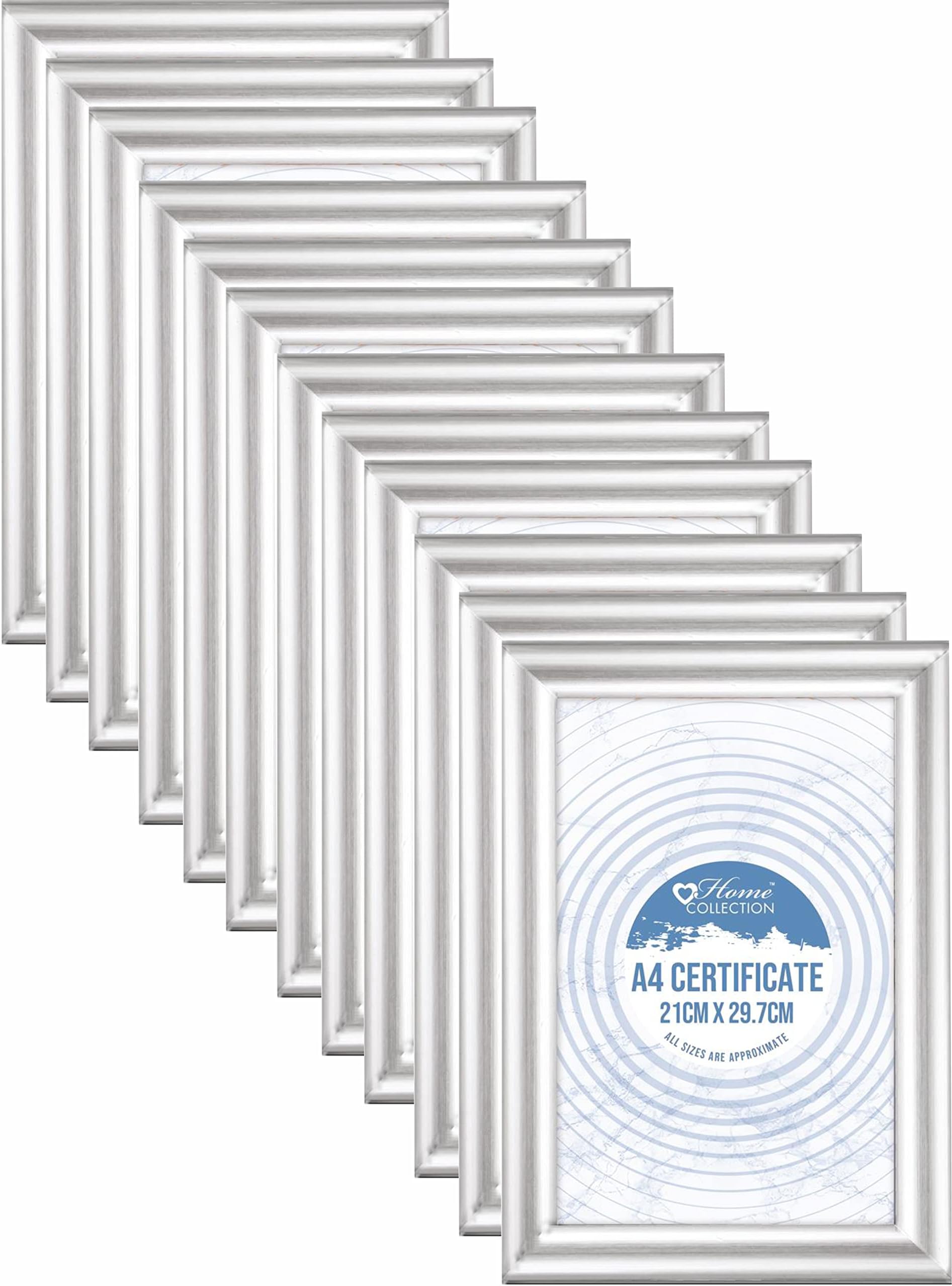 M1SS (Set of 12 - A4 Silver Photo Frame Glass Front A4 Size Picture ...