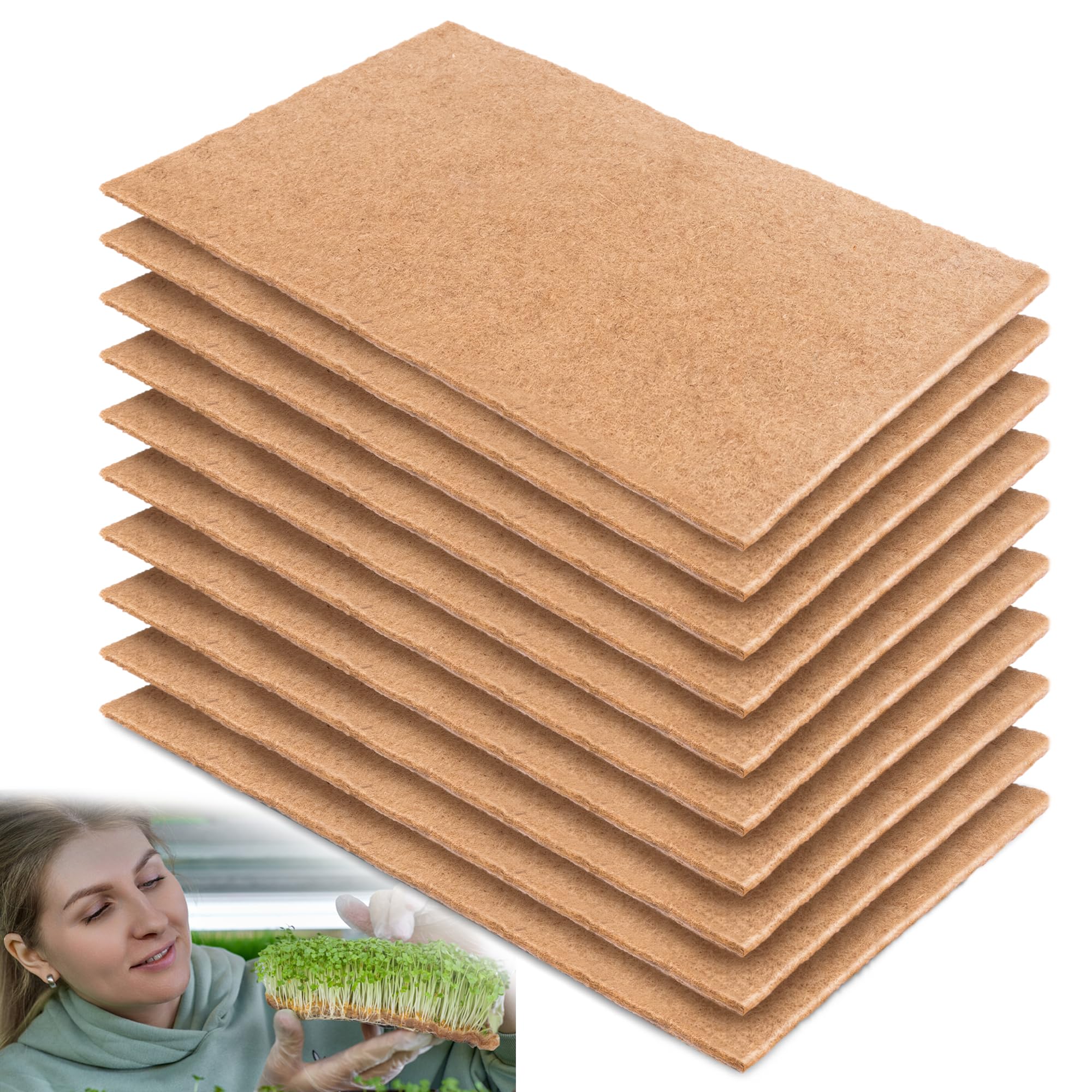 Amazon.com : U0U 10Pcs Jute Grow Mats Microgreens,10"x 20" Hemp Grow ...