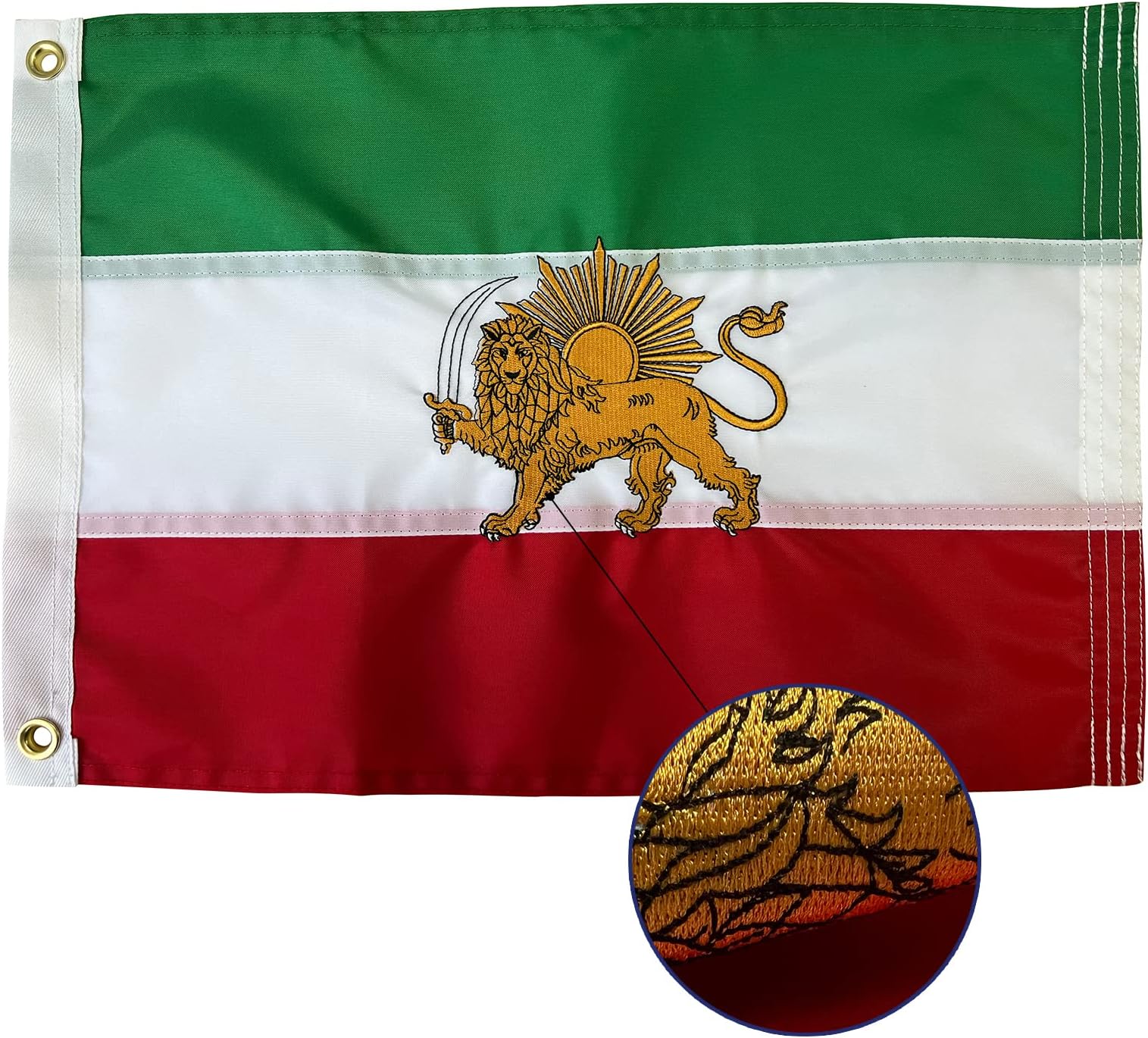 Amazon.com : Double sided Old Historic Iran with Lion Sun Flag 3x5 Ft ...