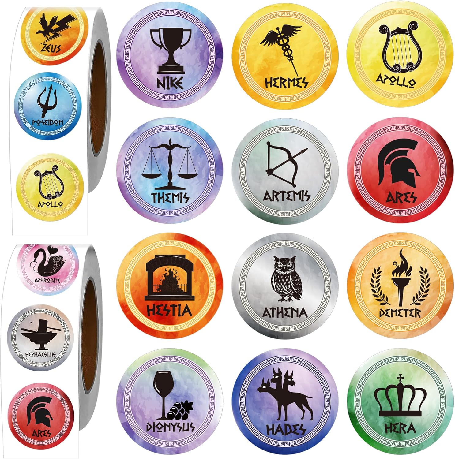 Amazon.com: Luvsweets Greek Mythology Decor Stickers - 1000Pcs Greek ...