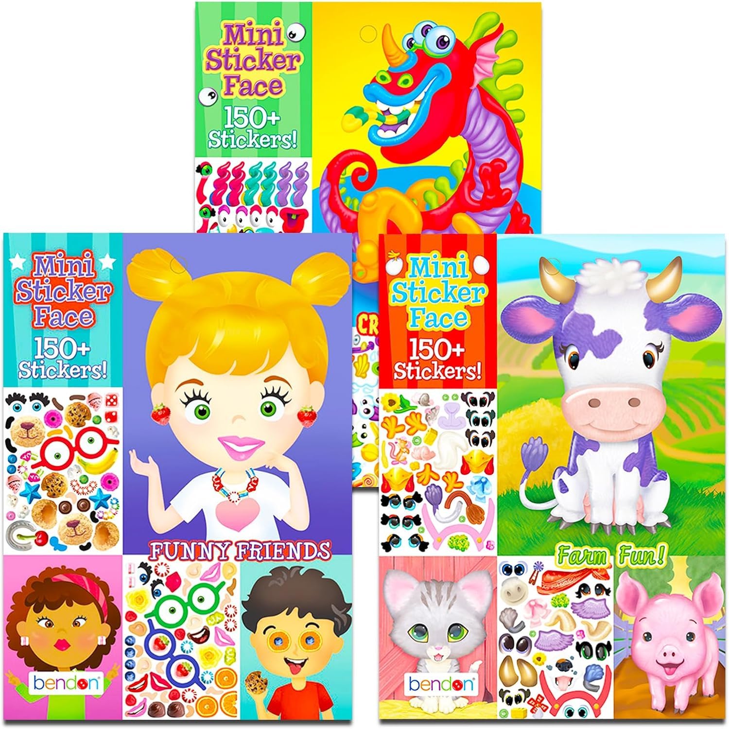 Amazon.com: Create a Face Sticker Books 5"x7" Bulk Set for Kids ...