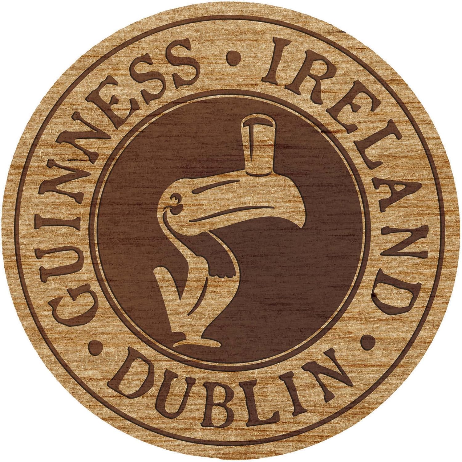 Amazon.com: Guinness Wooden Coaster - Toucan Design (9x9cm) : Home ...