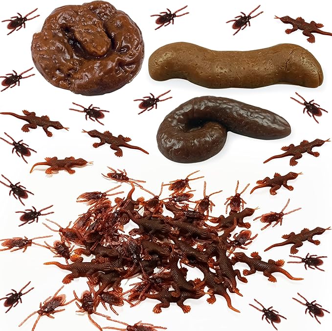 Amazon.com: Different Shapes Fake Poo Realistic Fake Snake Roaches ...