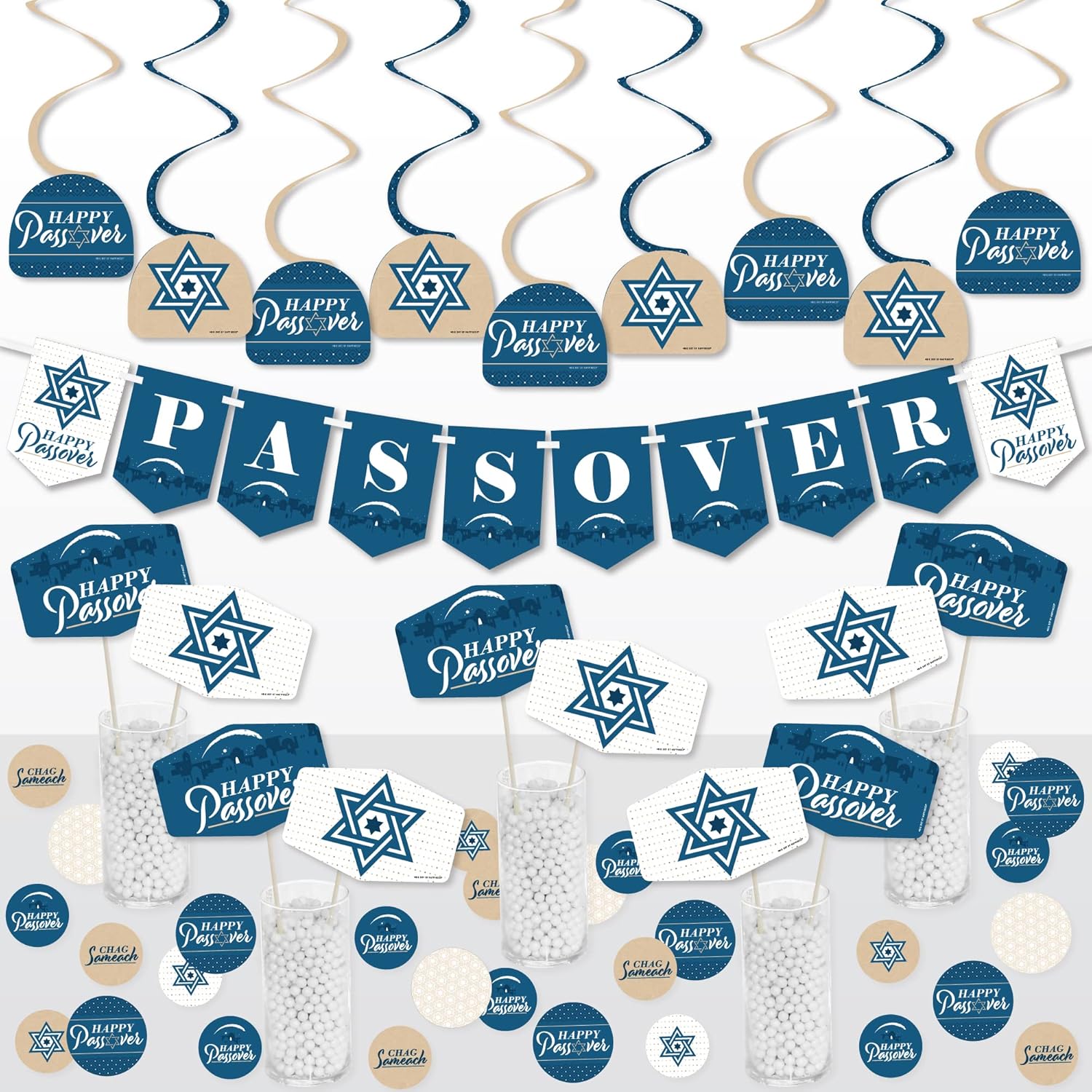 Amazon.com: Big Dot of Happiness Happy Passover - Pesach Jewish Holiday ...