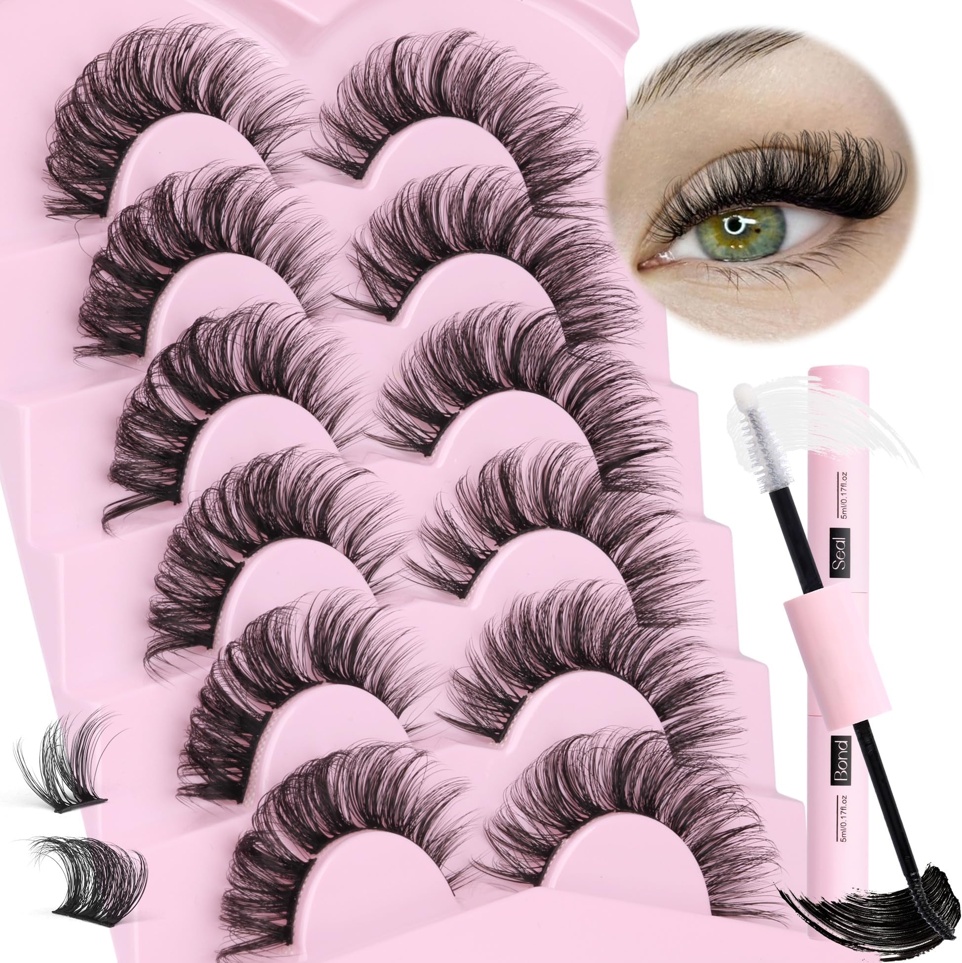 Amazon.com: DIY Lash Extension Kit Cluster Lashes Kit Fluffy Lash ...