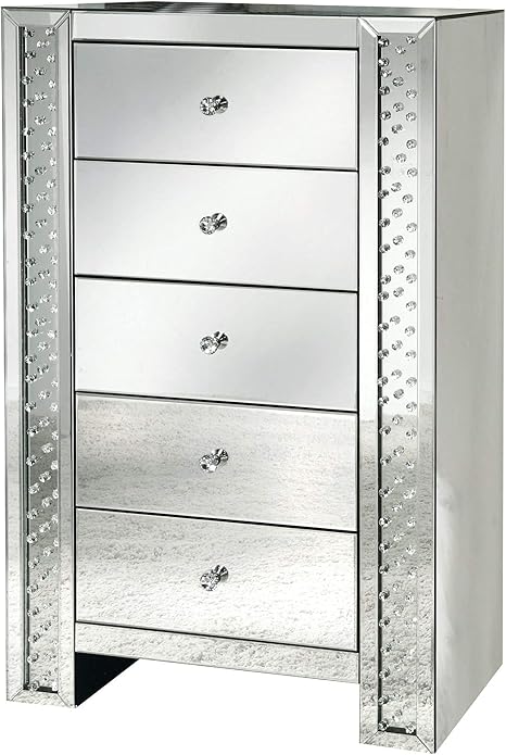 Amazon.com: ACME Nysa Chest with 5 Drawers - 97304 - Mirrored : Home ...