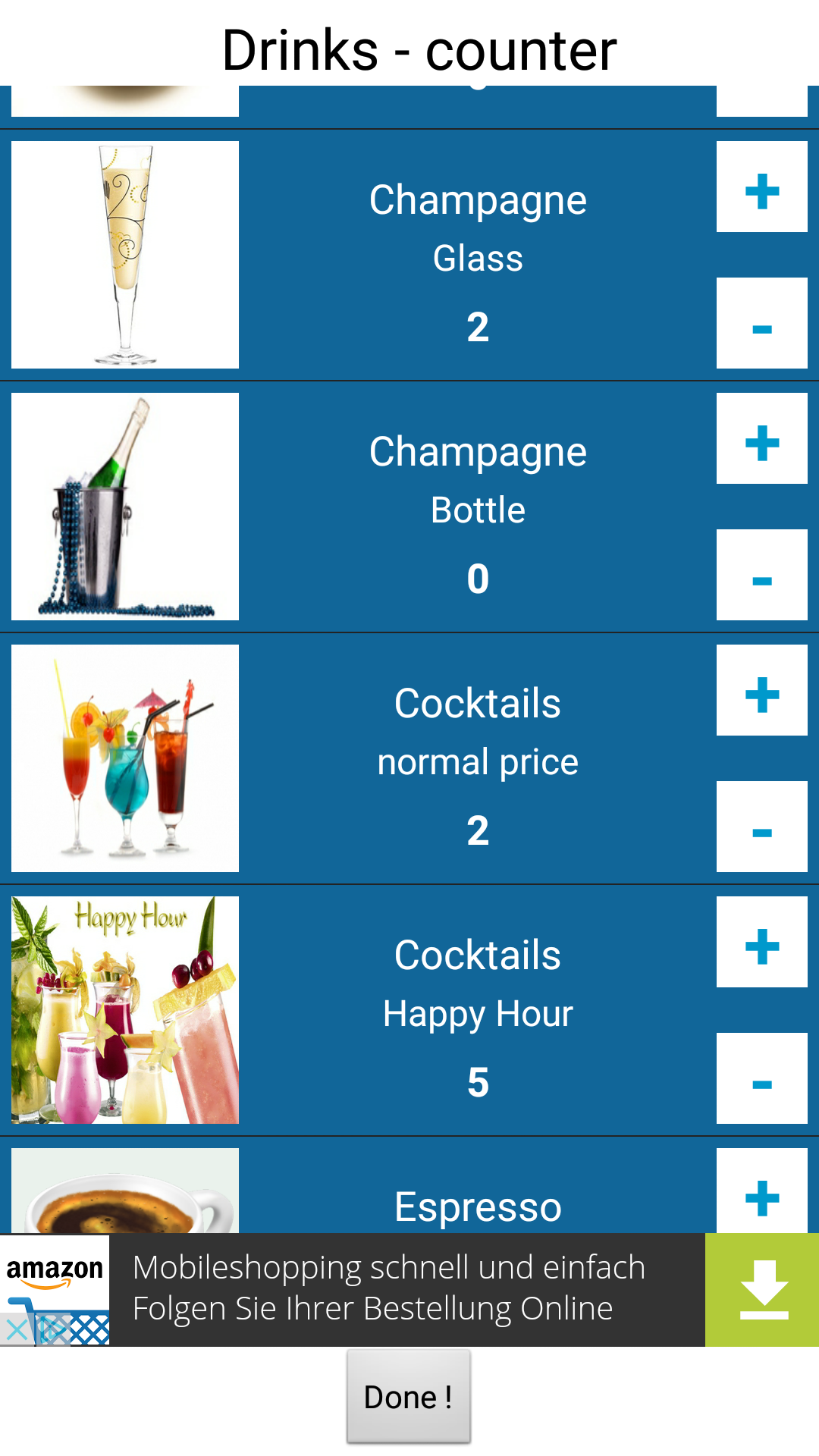 Drinks - counter - App on Amazon Appstore