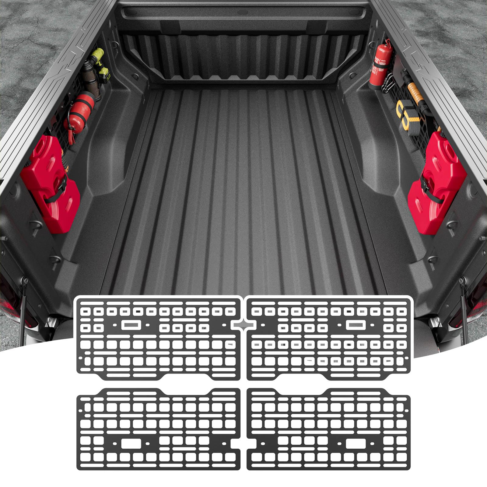 Amazon.com: SZYANG 5FT Side Bed Molle Panel Compatible with 23-25 Chevy ...