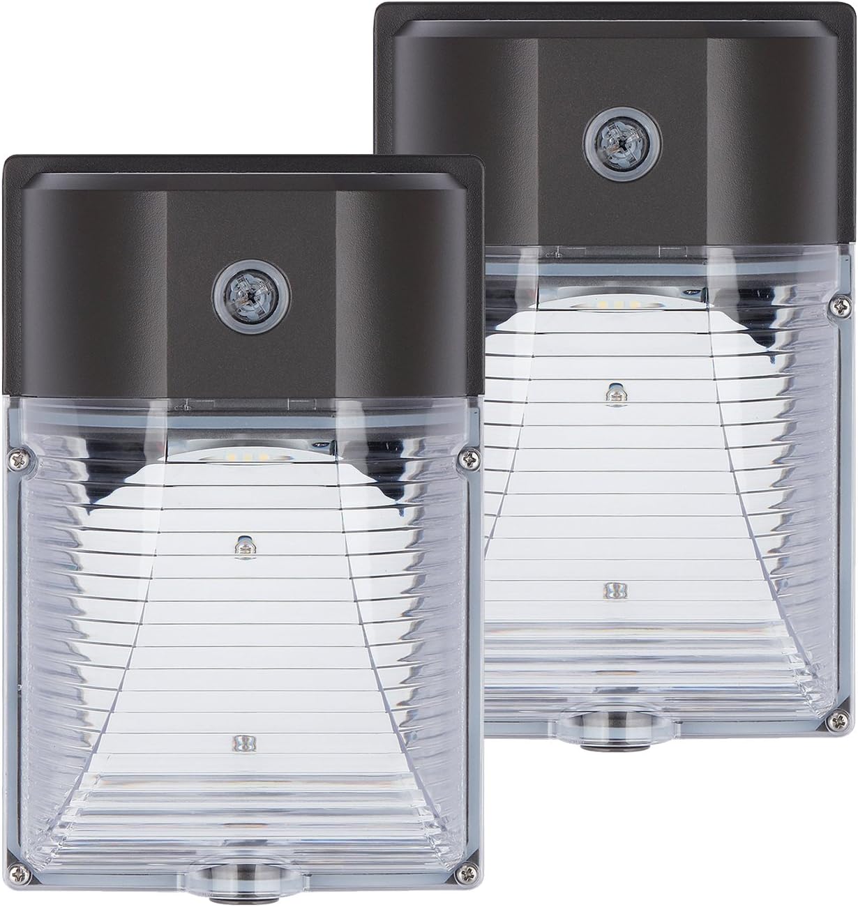 Sunlite 85123 LED Mini Wall Pack Outdoor Fixture, Power Selectable 8W ...