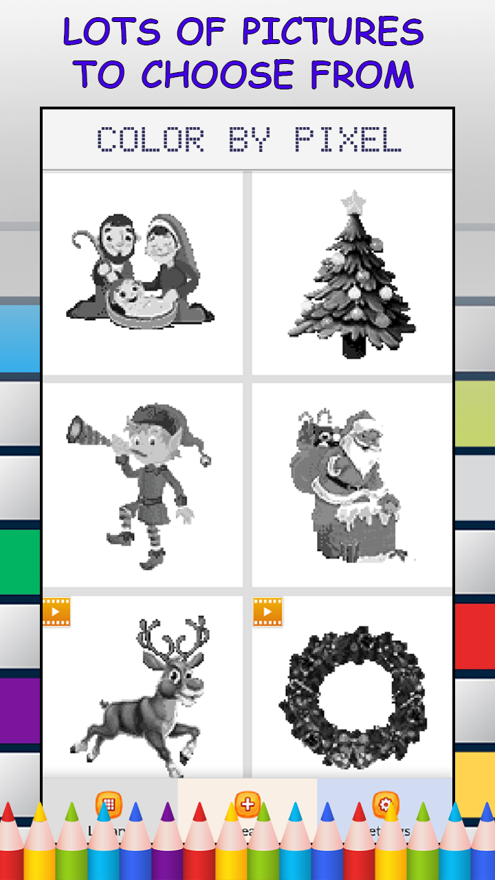 Christmas Color by Number - FREE Pixel Art Game - Coloring Book Pages ...