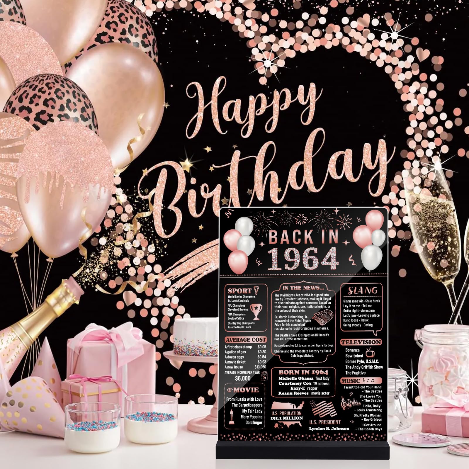 Snapklik.com : 60th Birthday Decorations For Women, 60th Anniversary ...