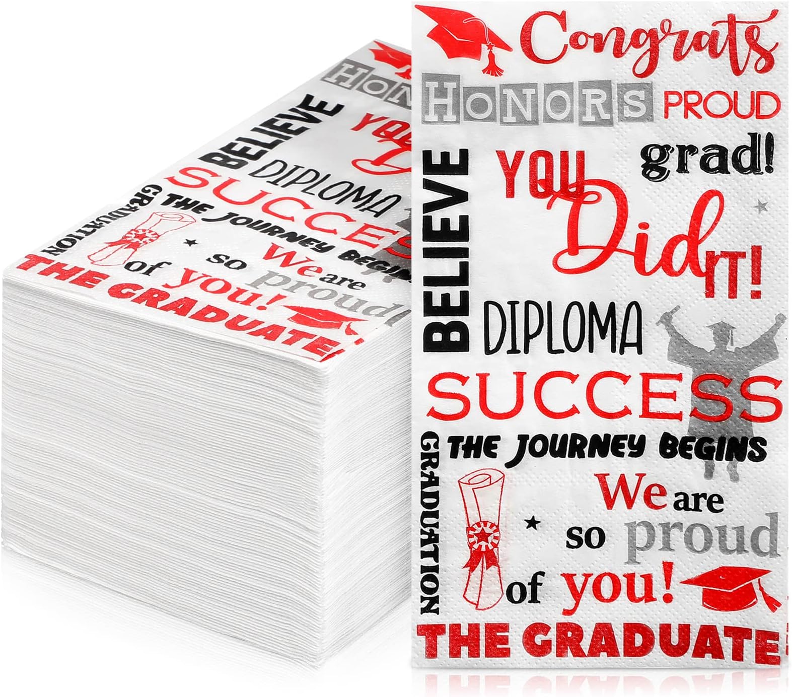 Amazon.com: 100 Pieces Graduation Napkins 2024 Congrats Grad Napkins ...