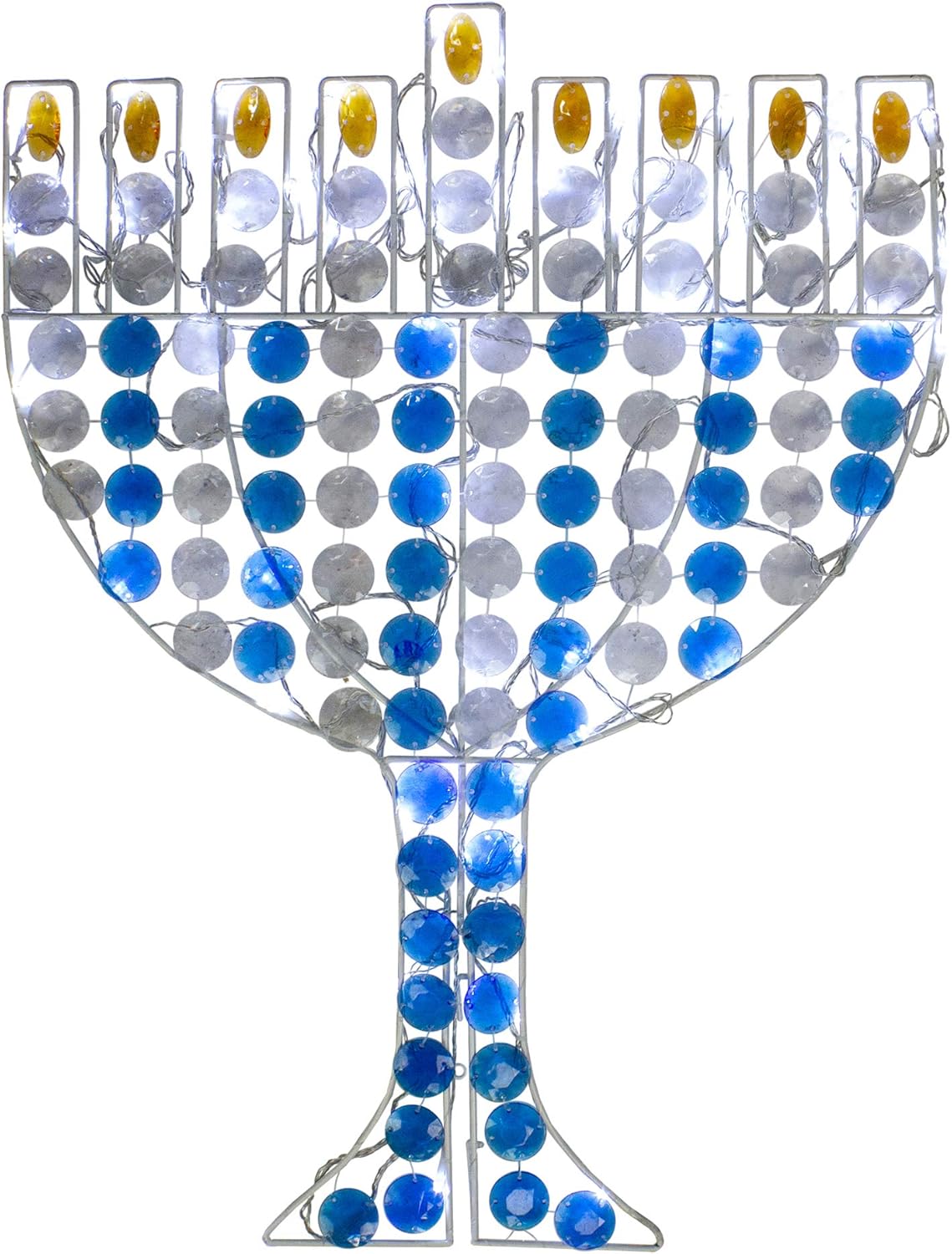 Amazon.com: Northlight LED Lighted Menorah Hanukkah Yard Art Decoration ...