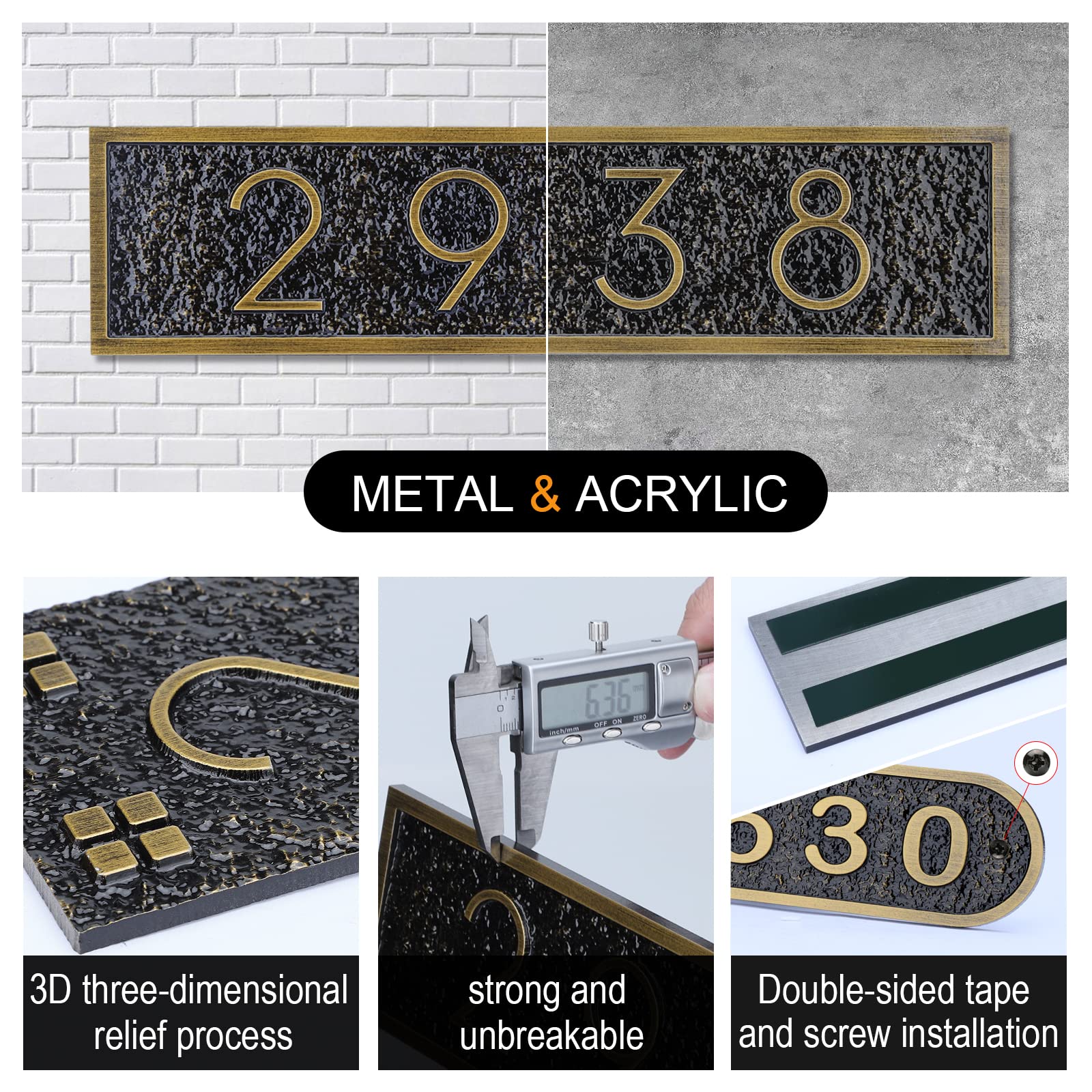 Snapklik.com : Personalized Metal Acrylic House Number Custom Address ...