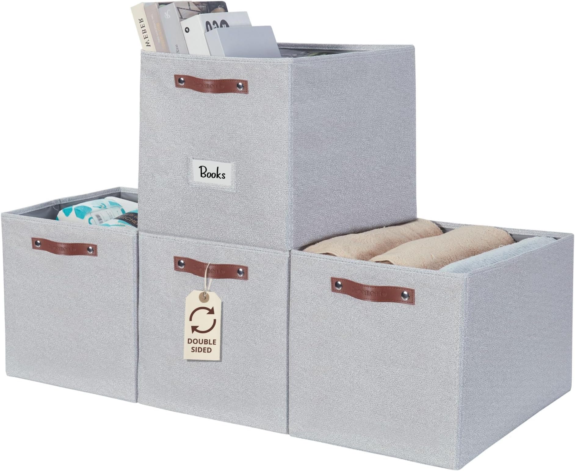 Amazon.com - DECOMOMO Storage Baskets 13x15x13 Storage Cube Bins with ...