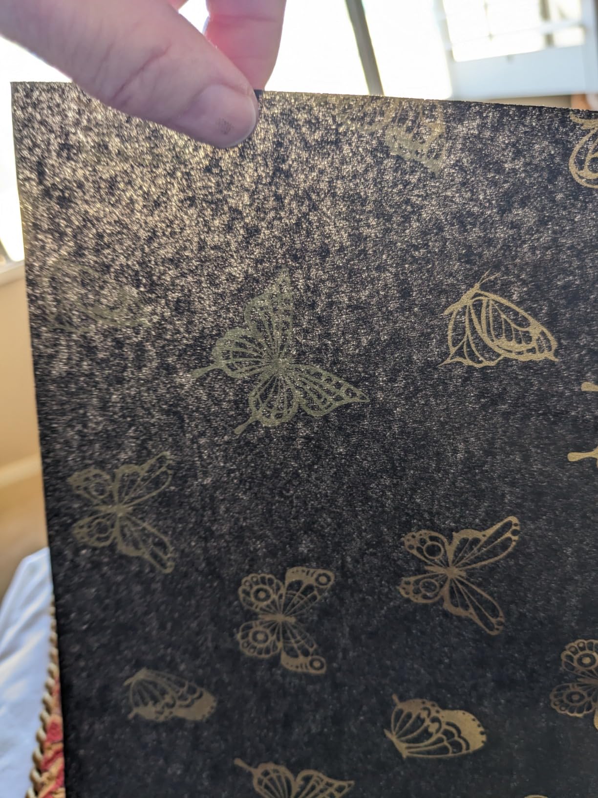 Amazon.com: MR FIVE 60 Sheets Black with Gold Butterfly Tissue Paper ...