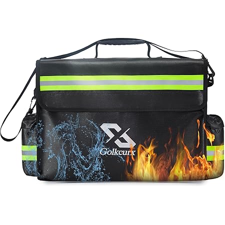 Amazon.com: Golkcurx - Fireproof Document Bag - Waterproof Bag - Fireproof Document Box ...