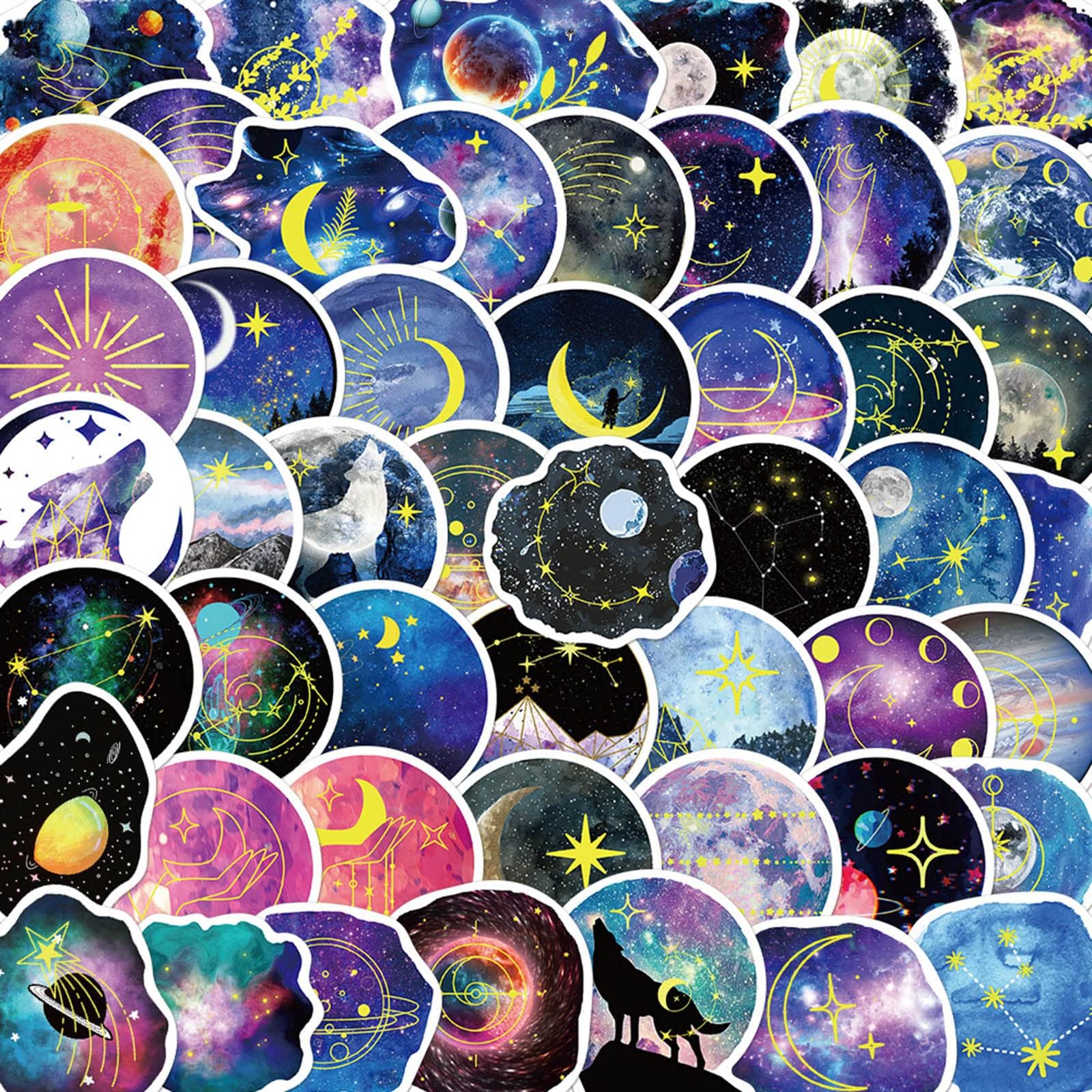 Amazon.com: Space Planet Water Bottle Stickers for Kids Glow in The ...