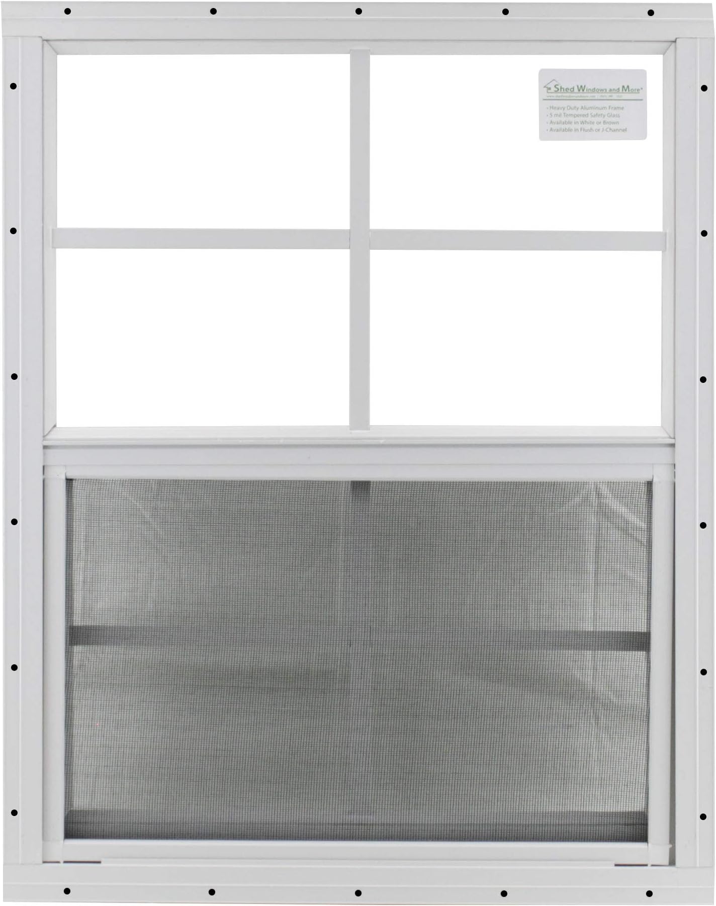 Amazon.com : Shed Windows and More 18" X 23" White J-Channel Mount ...