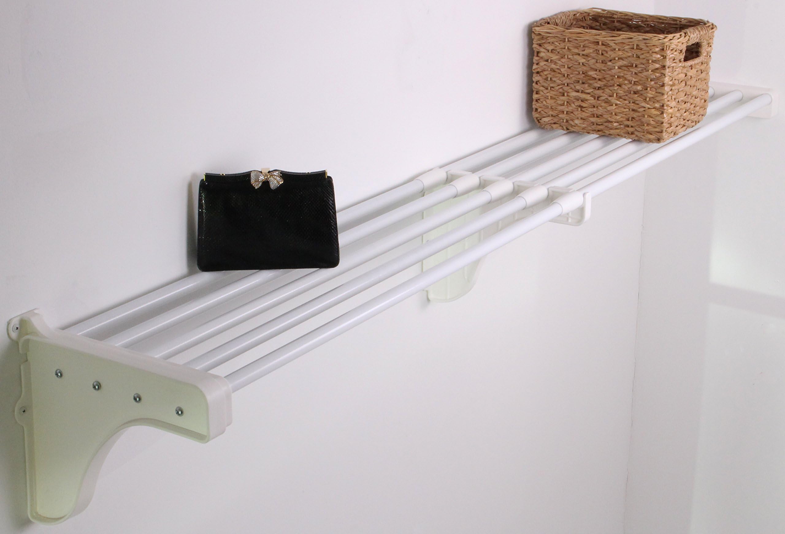 Amazon.com: EZ Shelf - Expandable Closet Shelf with Hanging Rod - 41.5 ...