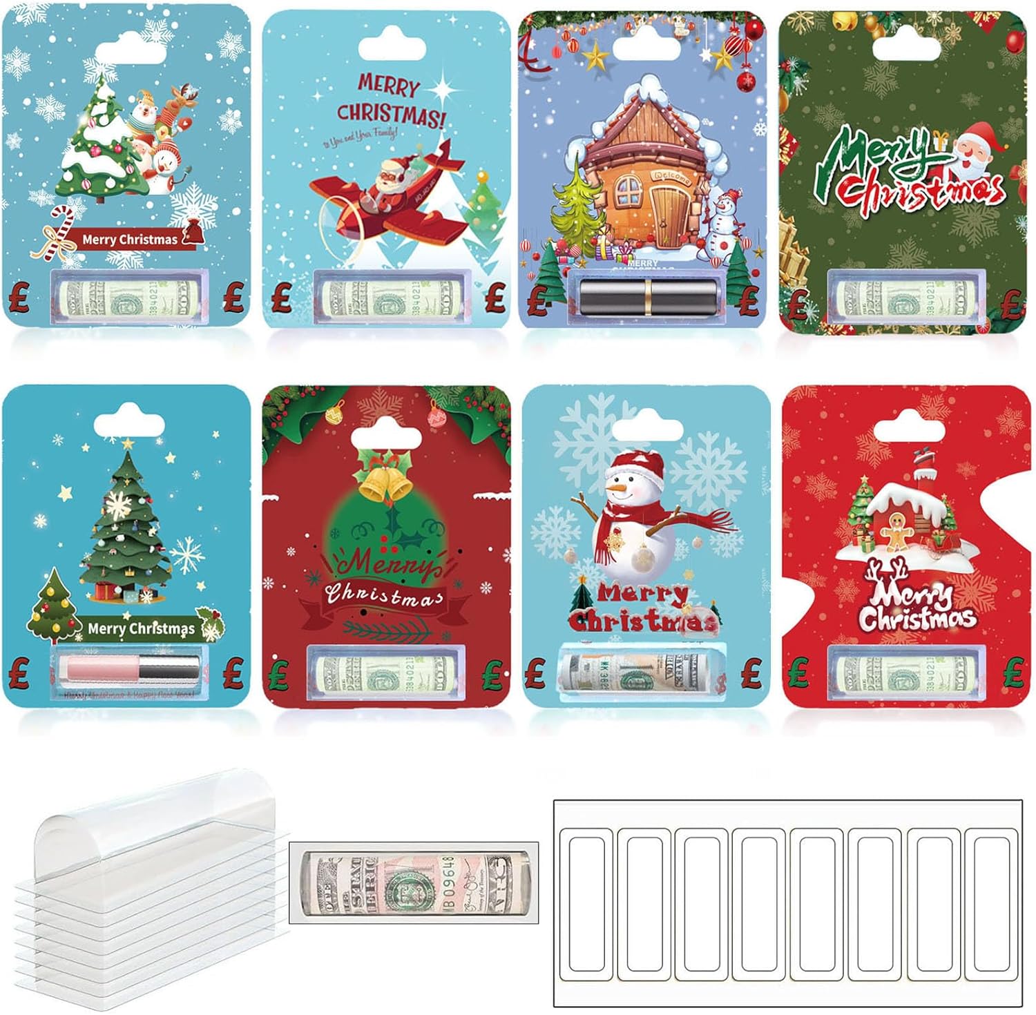 8 PCS Christmas Money Wallets Envelopes for Cash Gifts, Money Gift ...