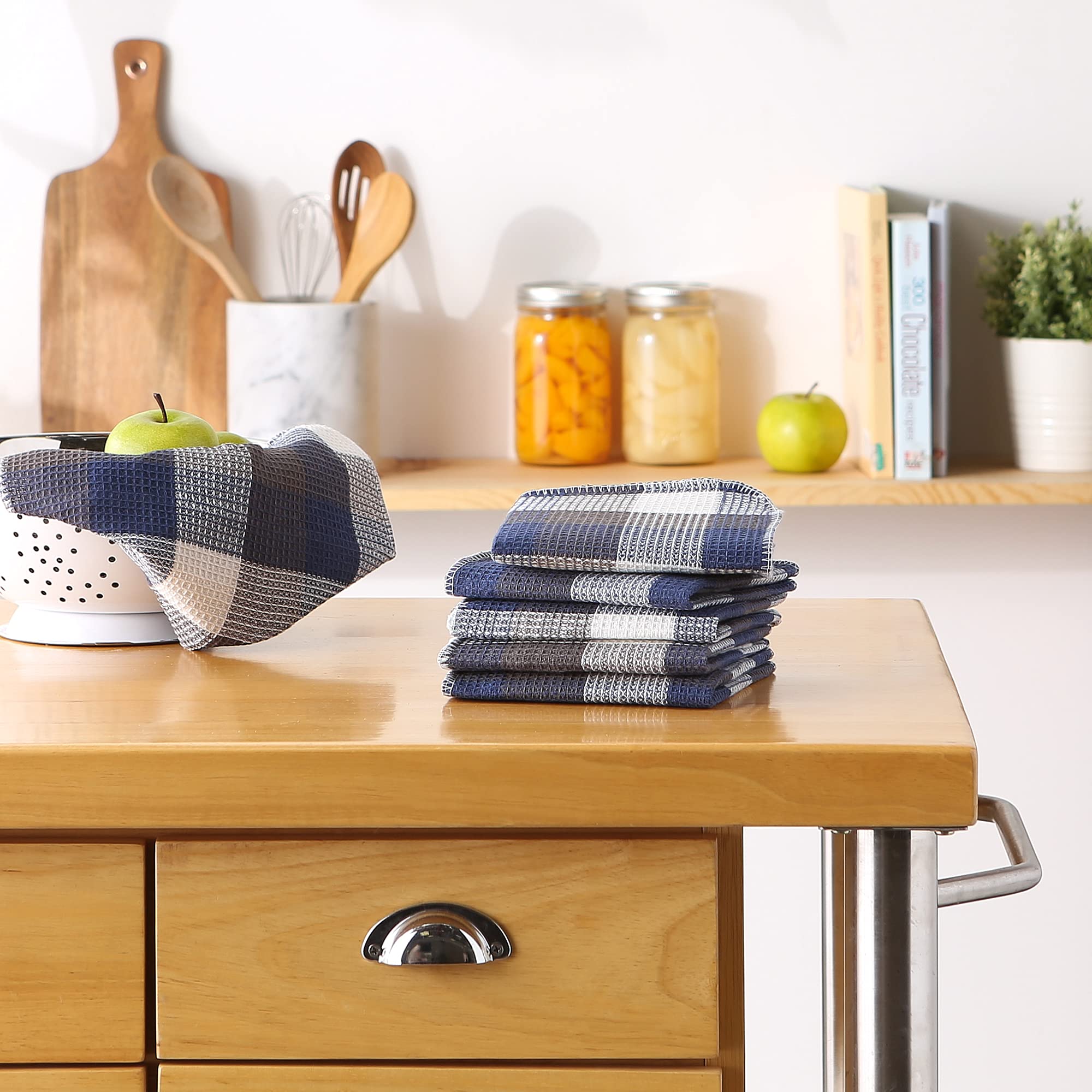 Snapklik.com : DII Tri-Color Check Collection Kitchen
