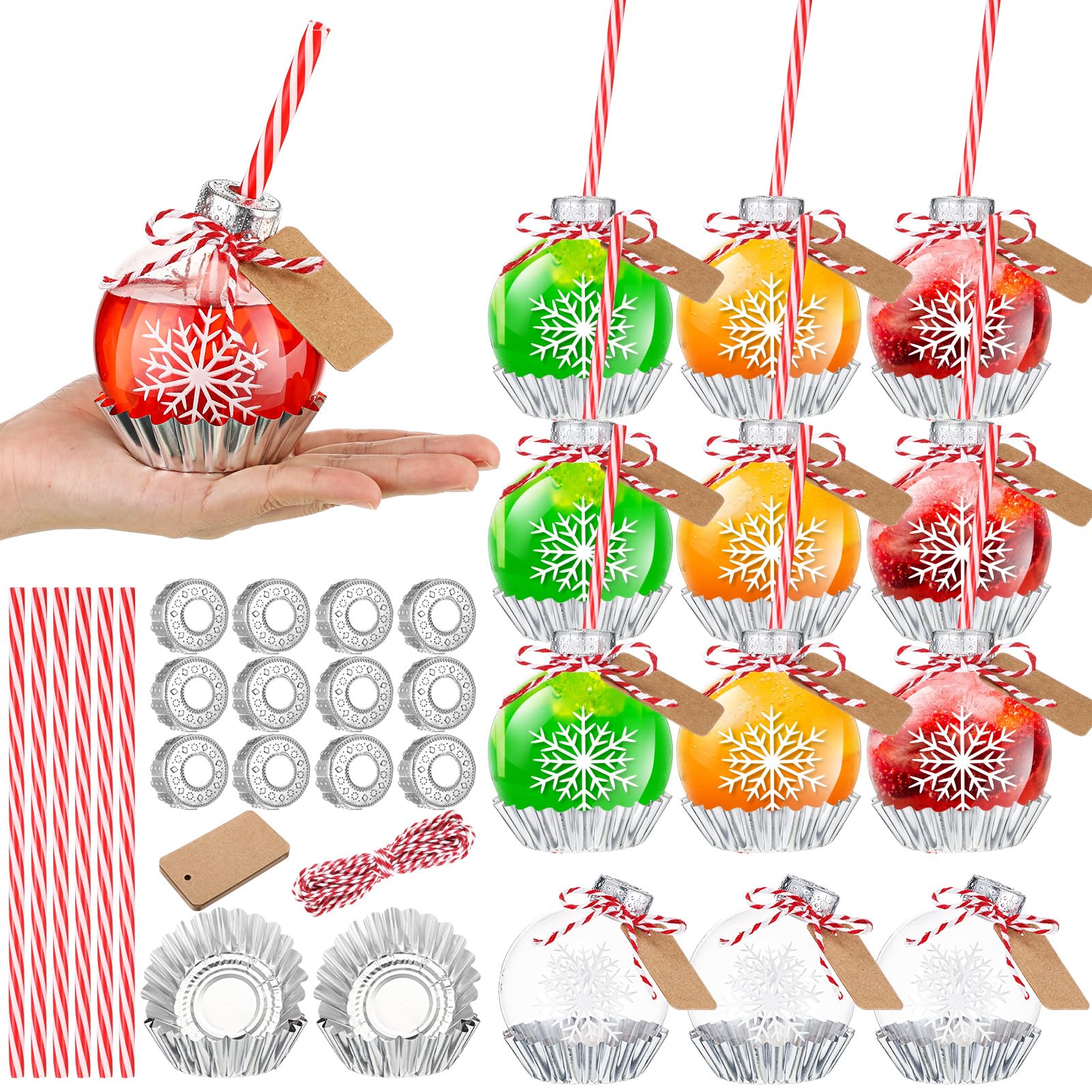 Amazon.com: Baderke 12 Pcs 8oz Spherical Plastic Potion Bottle for ...