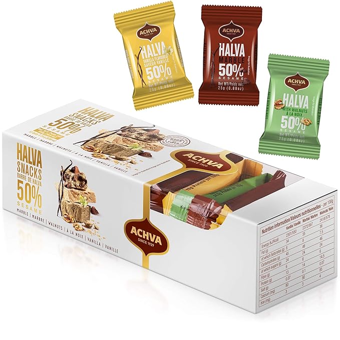 Amazon.com : Variety Pack of Halvah Marble, Vanilla, and Walnut Israel ...