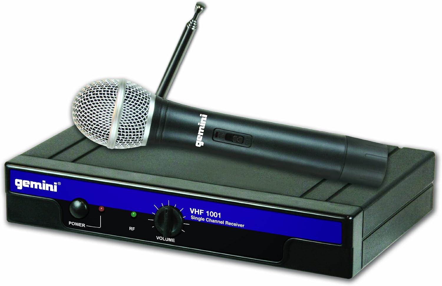 Gemini VHF-1001 Channel 5 Single Channel Wireless Microphone and ...