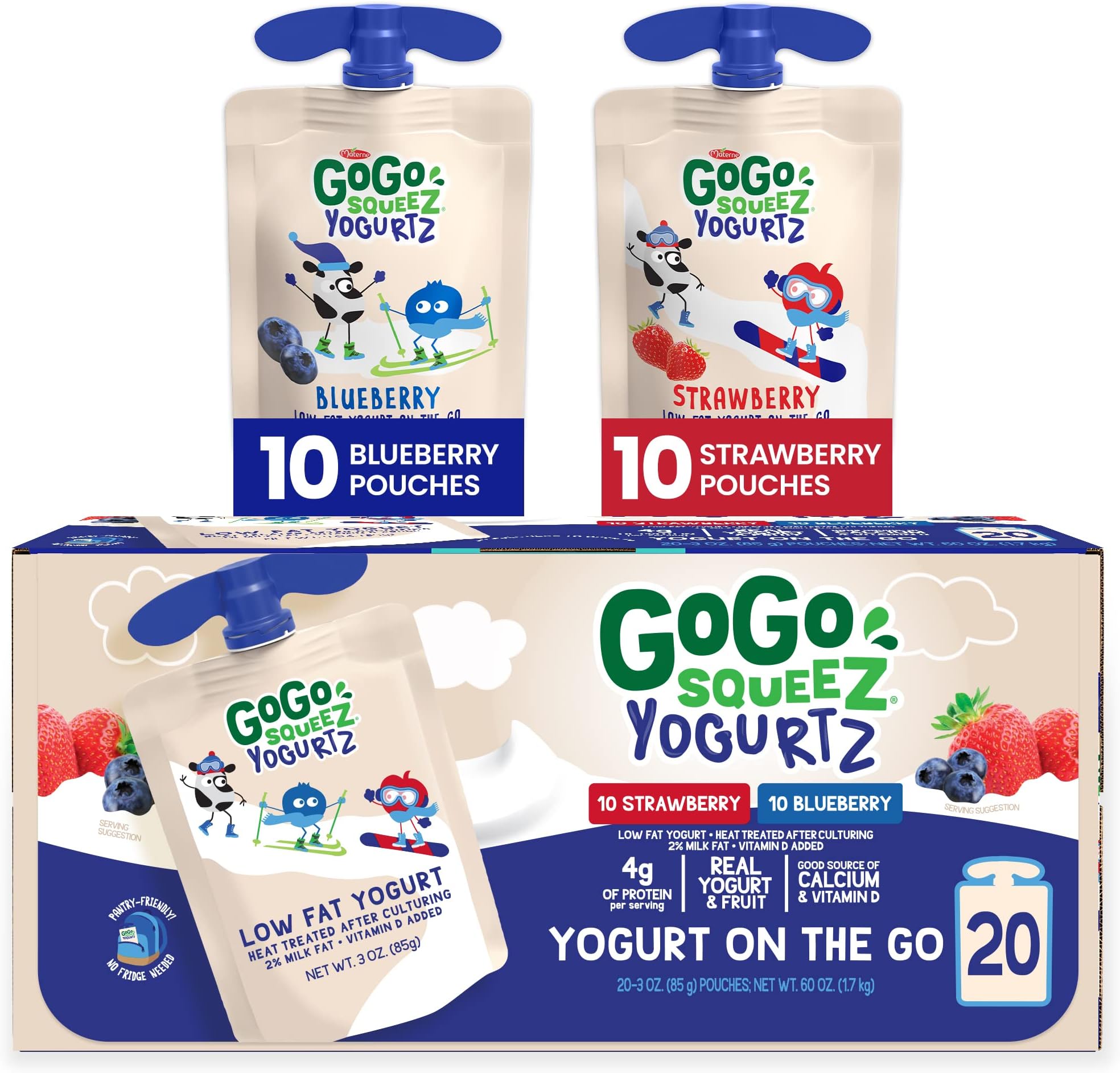 Amazon.com: GoGo squeeZ Active Fruit Blend with Electrolytes | 18-Count ...