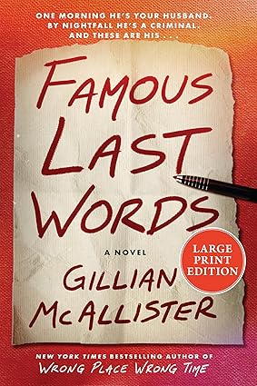 Amazon.com: Famous Last Words: A Novel: 9780063386440: McAllister ...