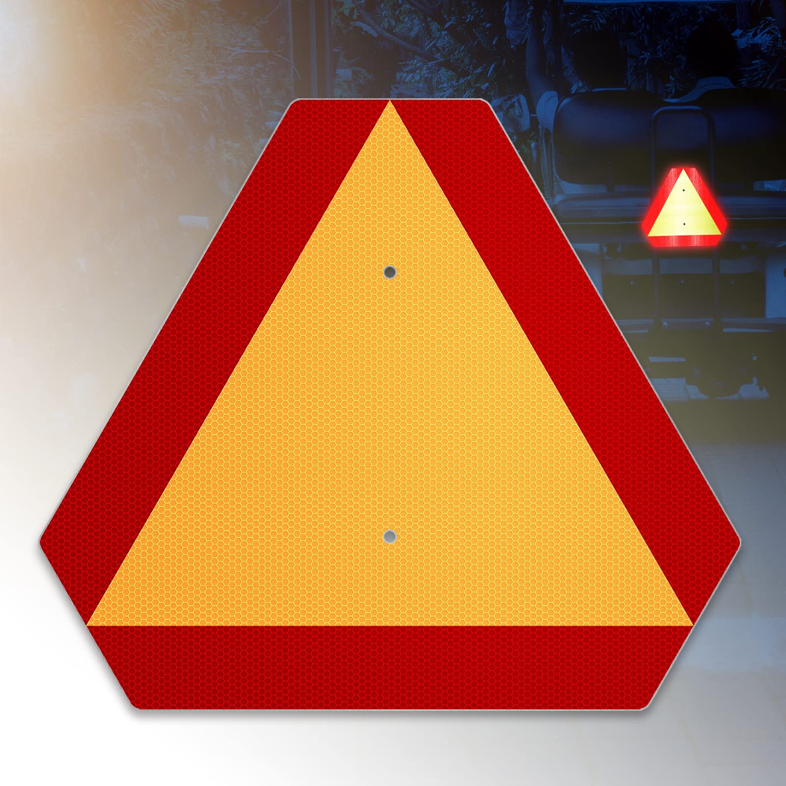 Ayifan Slow Moving Vehicle Sign Triangle Sign 14x16 Aluminum ...