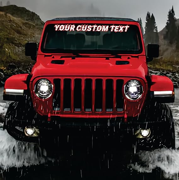 Amazon.com: Custom Windshield Decal - Personalized Car Vinyl Sticker ...