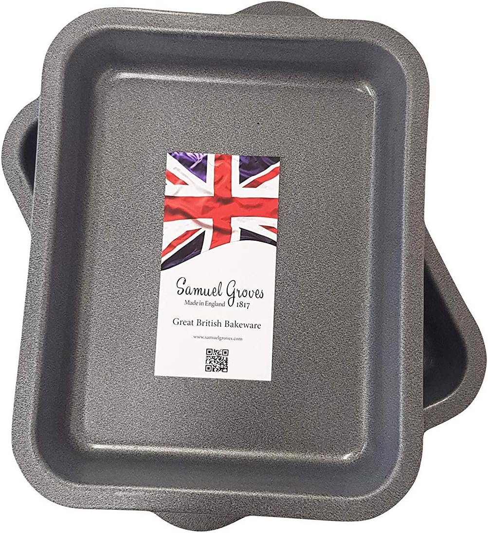 2X 23cm Superior Double Coated Non Stick Single Portion Oven Tray ...