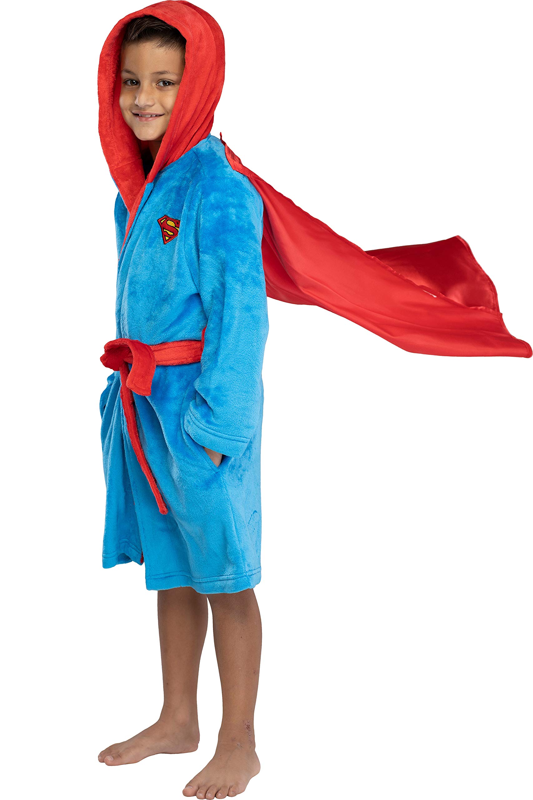 Snapklik.com : INTIMO DC Comics Boys Superman Plush Fleece Hooded ...