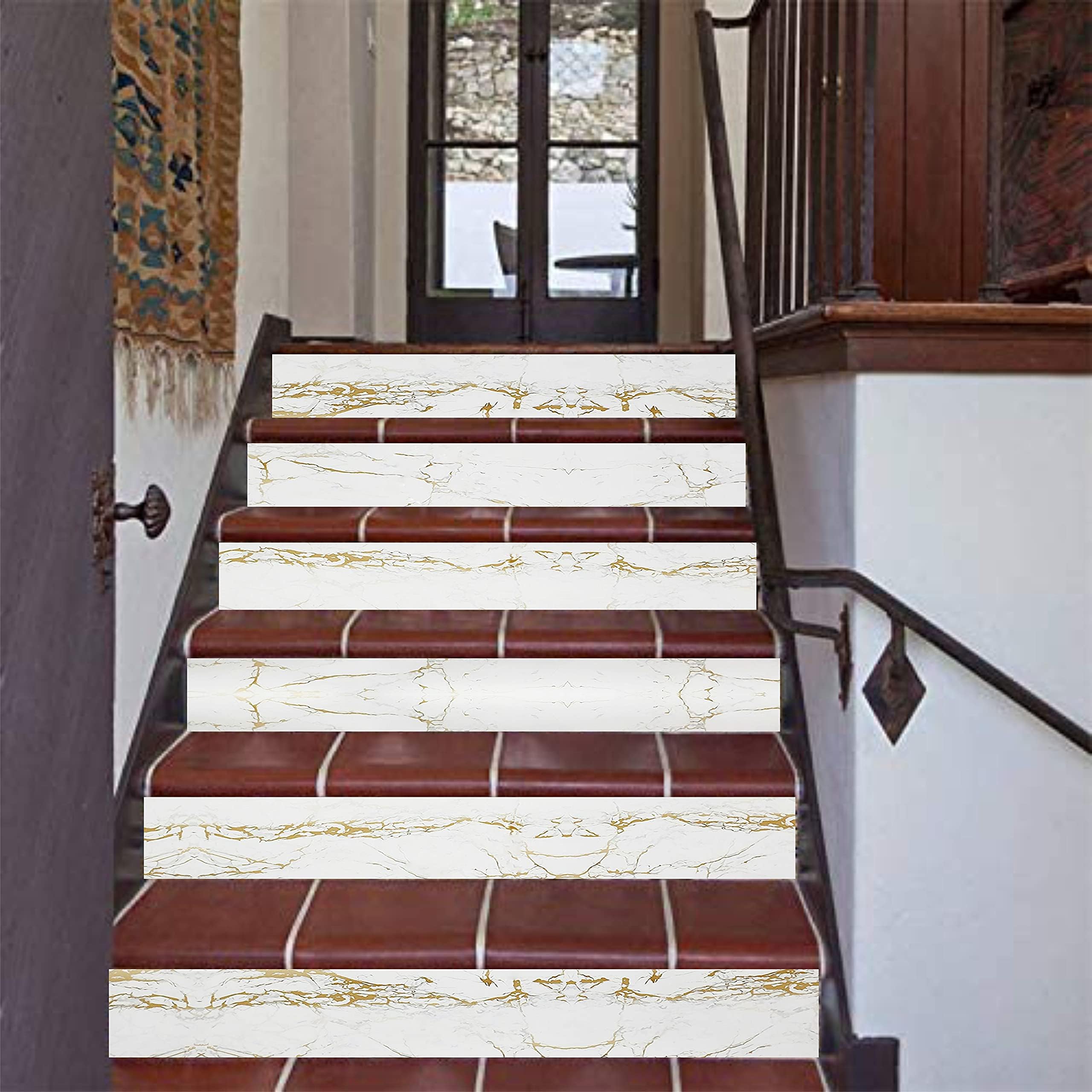 HAPPYMATES 3 PCS Premium Stair Vinyl Stickers, DIY Just Peel and Stick ...