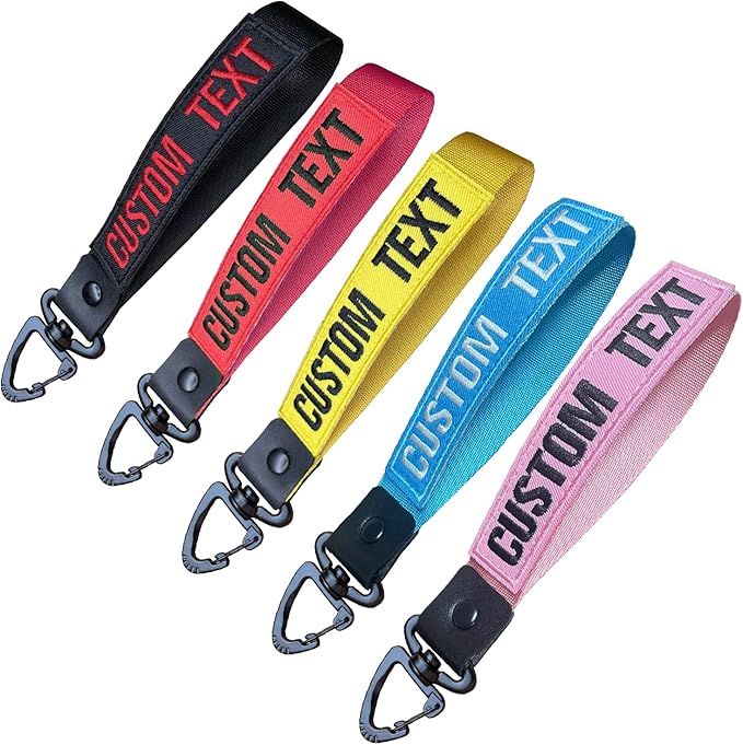 mvcen Wrist Lanyard, Custom Embroidery Key chain,Handmade Keyring ...