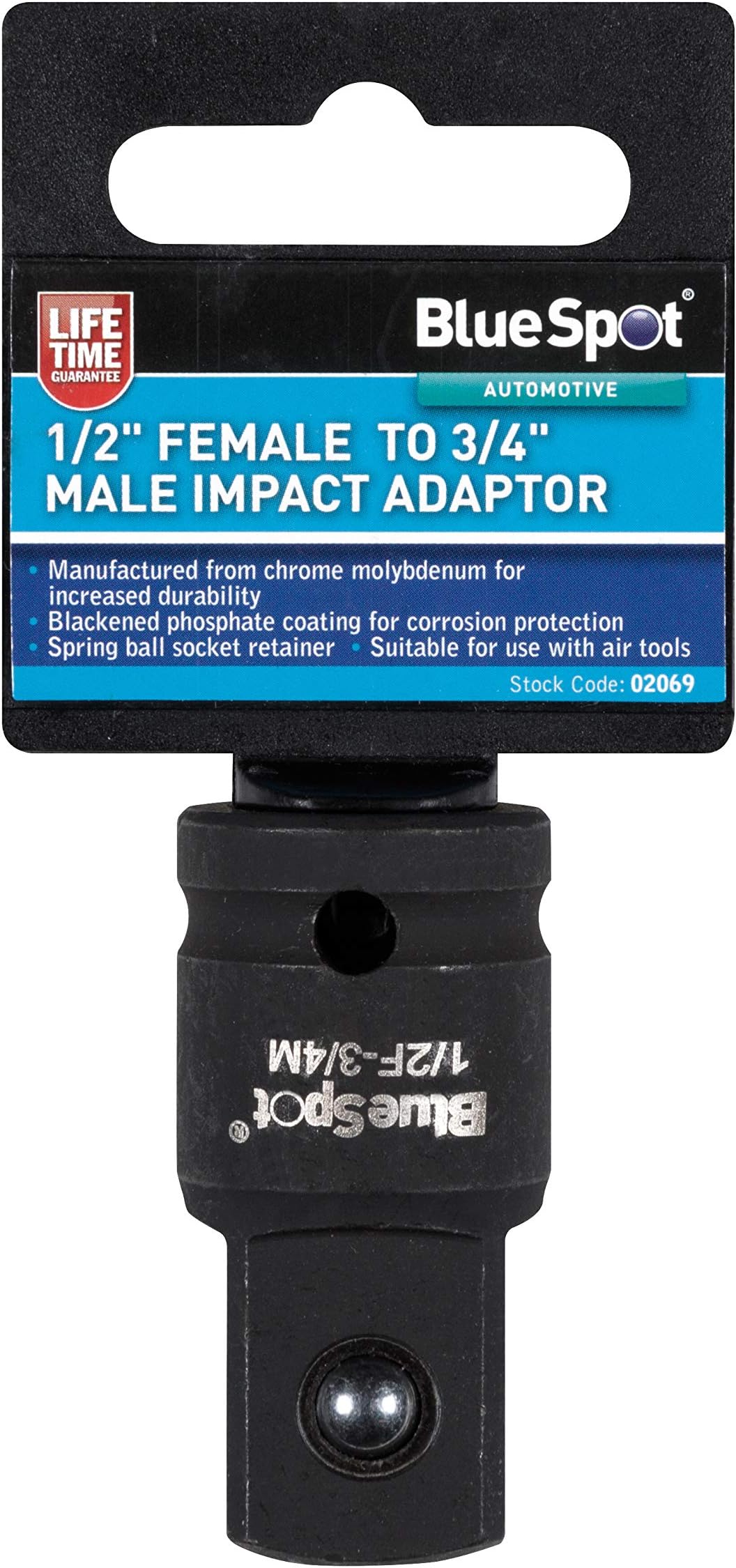 Blue Spot 3/4" Female to 1/2" Male Impact Adaptor : Amazon.co.uk: DIY ...