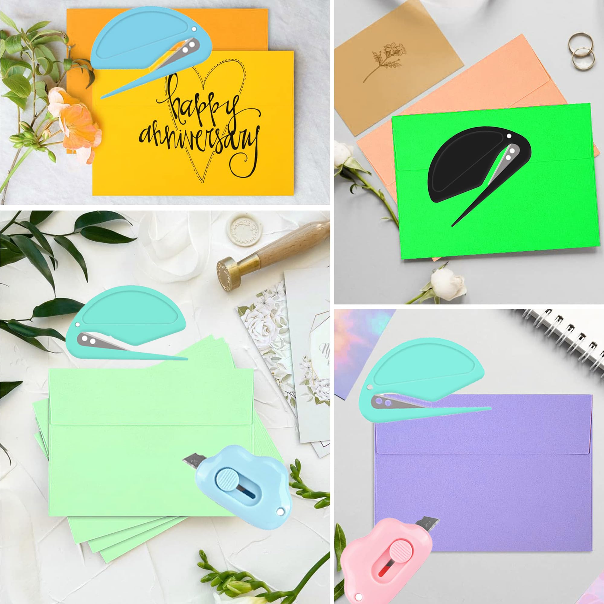 Snapklik.com : AURAADORN 9 Pack Letter Opener Envelope Slitter,Box ...