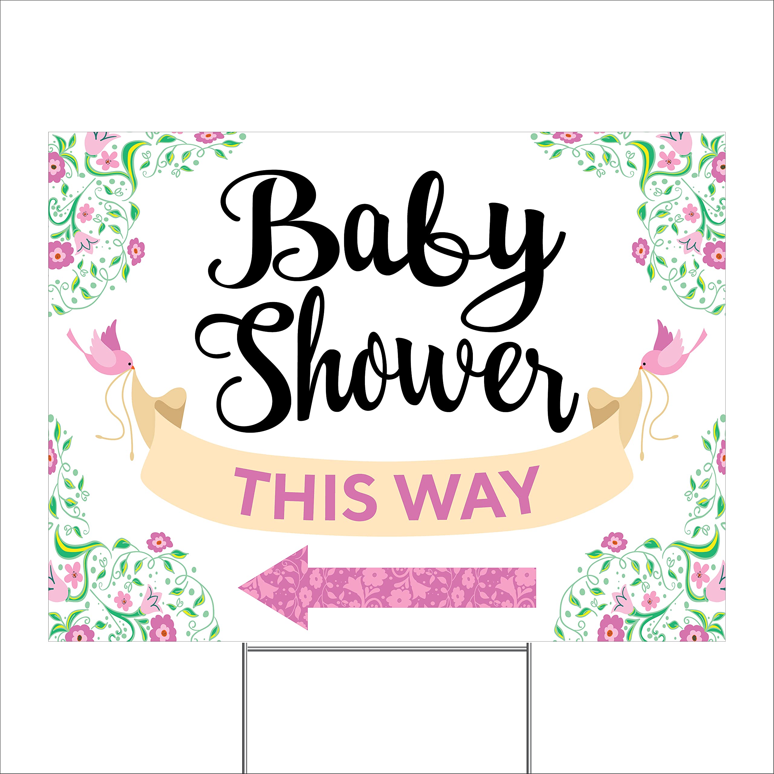 Baby Shower Directional Sign Baby Shower Signage – Signed By G