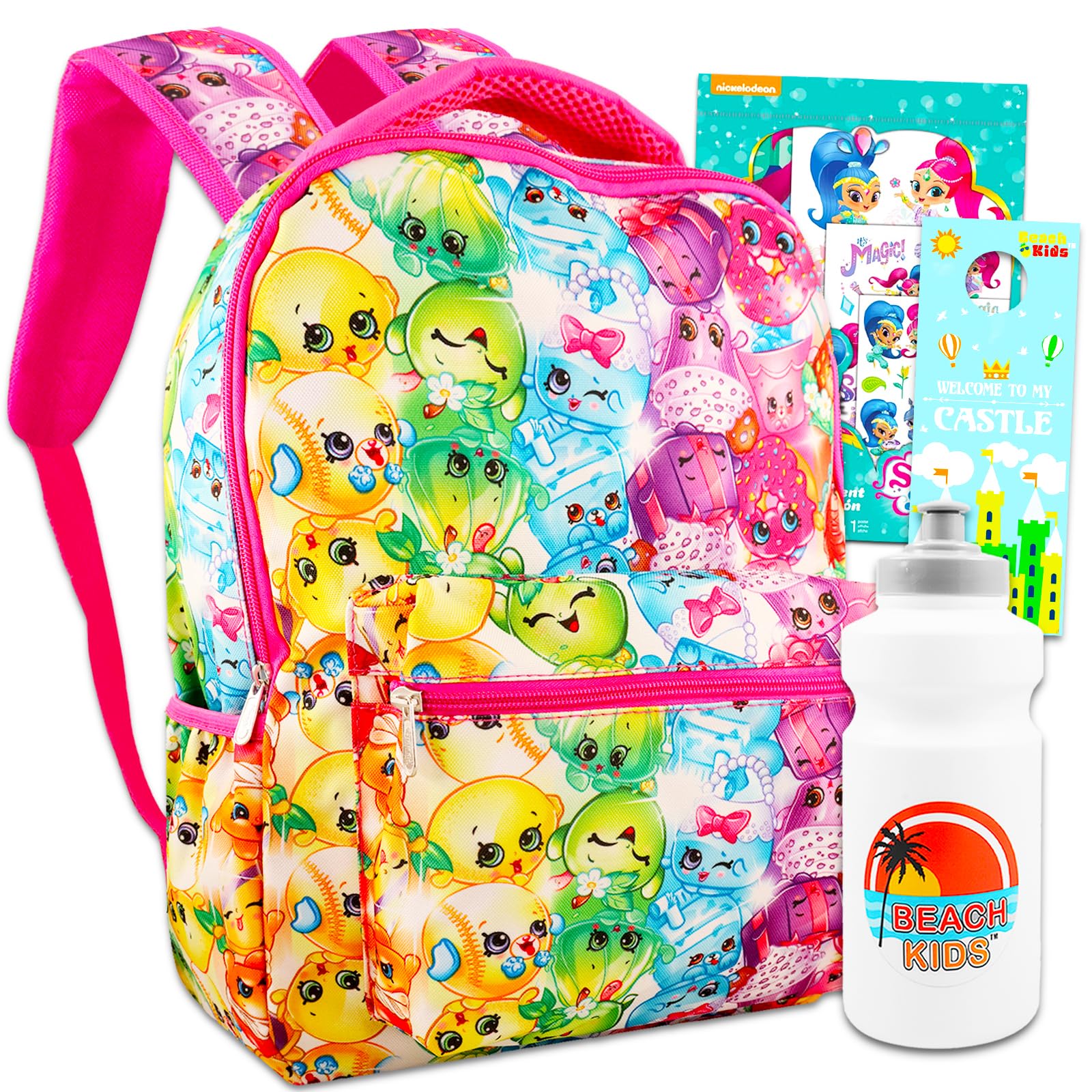 Amazon.com | Shopkins School Backpack Set for Girls, Kids - Bundle with ...