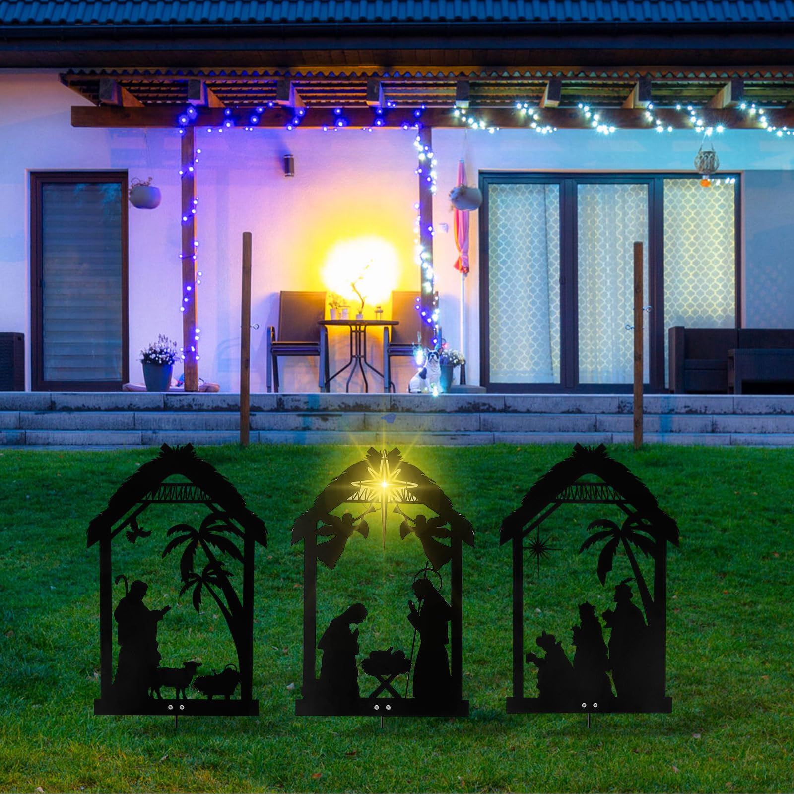 Snapklik.com : VIHOSE 3 Pcs Christmas Nativity Set For Outdoor Yard ...