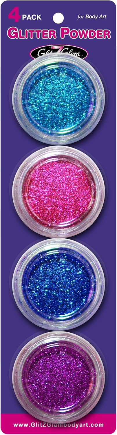 Amazon.com : Glitter Tattoo Refill Popular Four - Hypoallergenic and ...